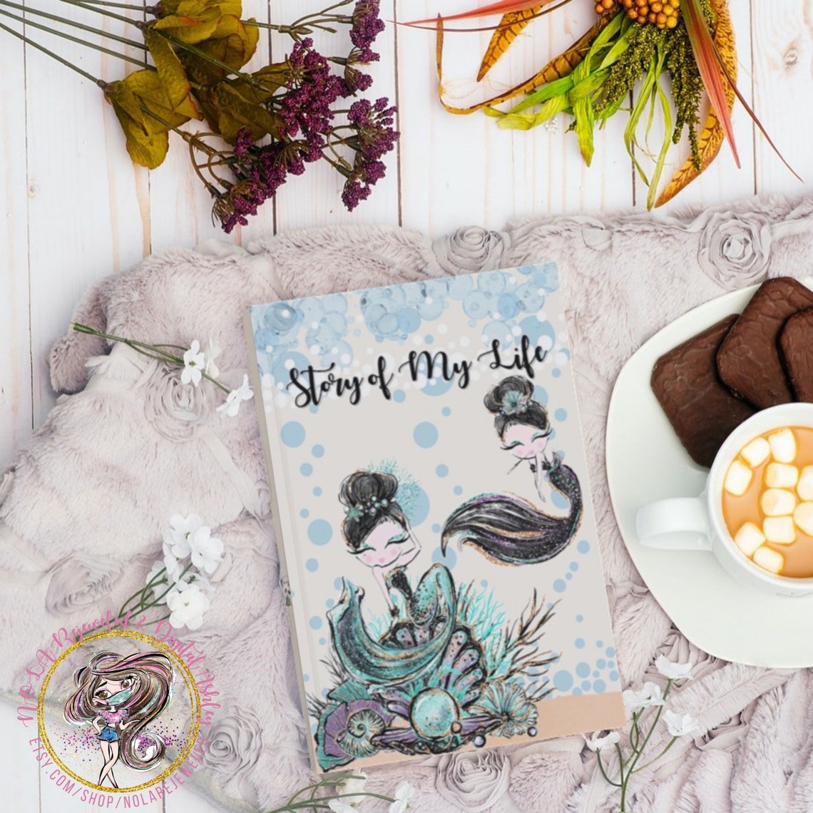 PRINTABLE Undated Watercolor Mermaid Weekly Monthly Journal Meal ...