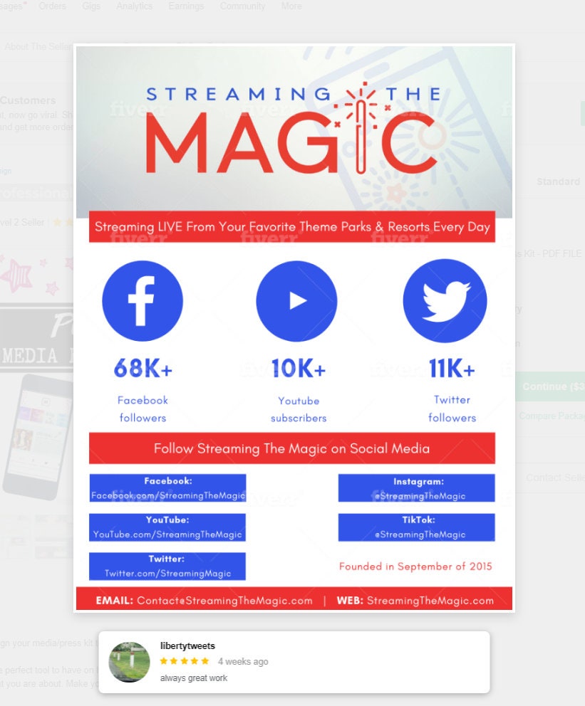 Professional Media Kit, Press Kit, Advertiser Kit, Blogger Kit , Etc ...