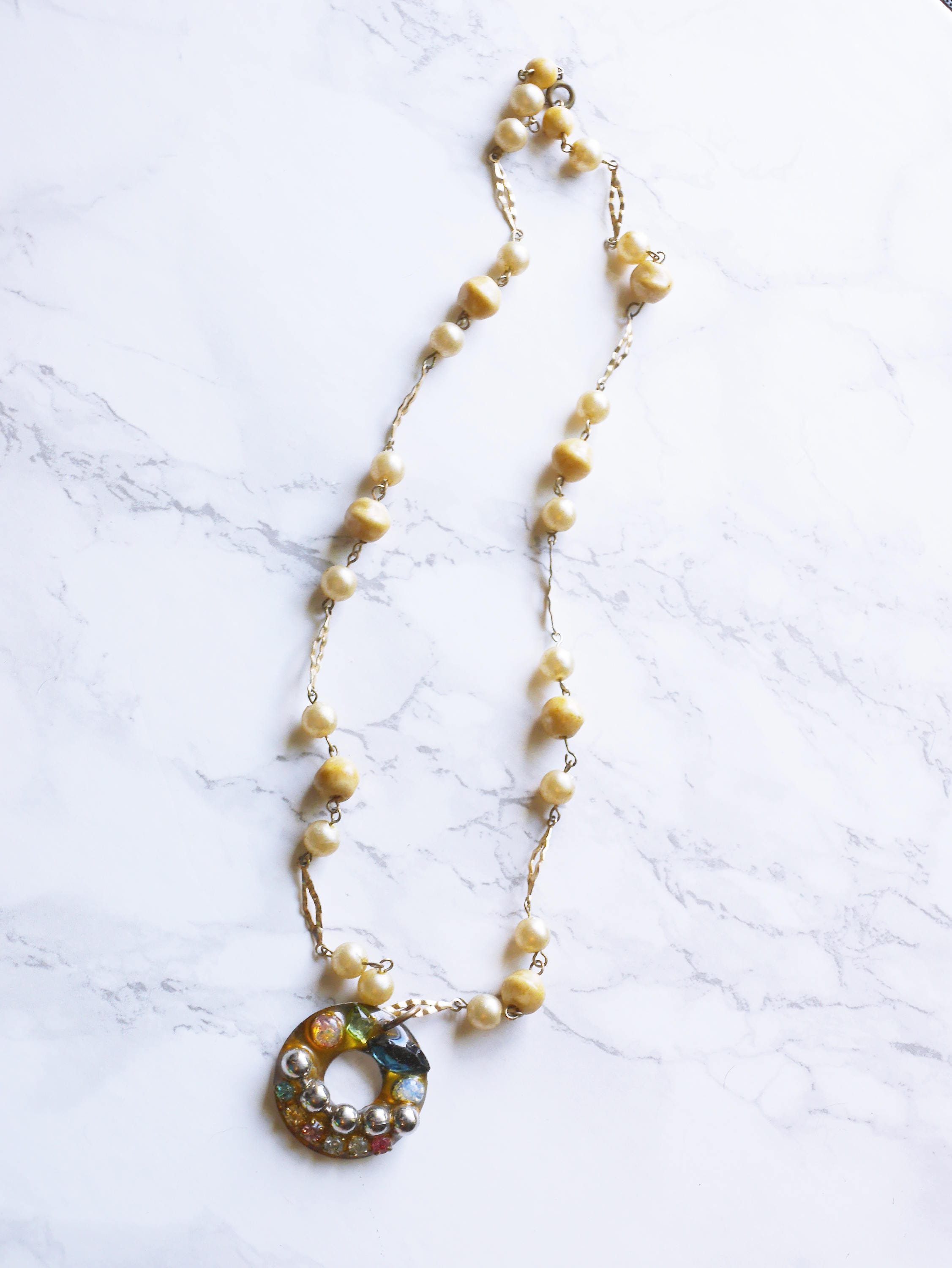 Recycled One of a Kind Handmade Beaded Rhinestone Trinket - Etsy