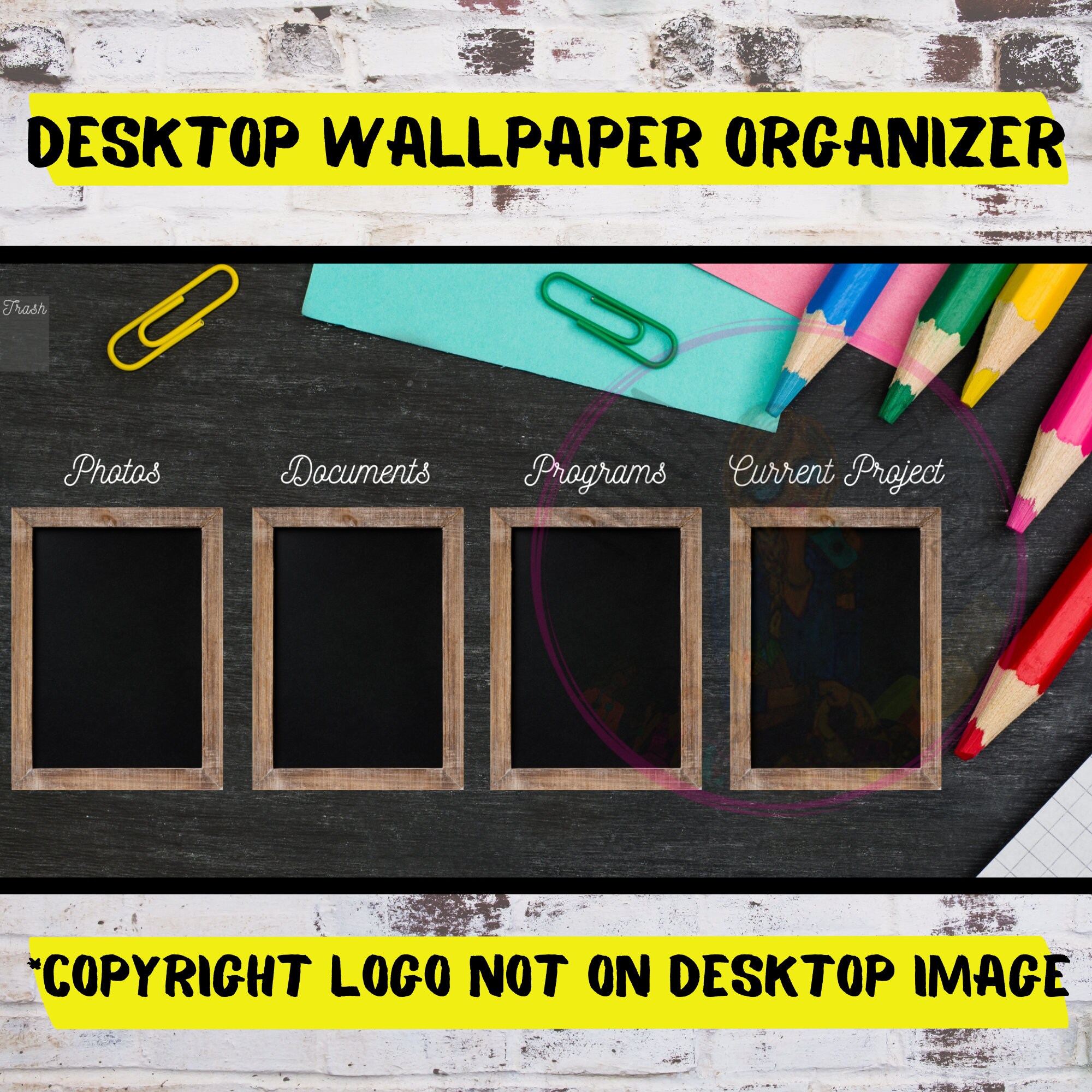 Chalkboard Art Desktop Organizer Wallpaper Desktop Blogger Organizer ...