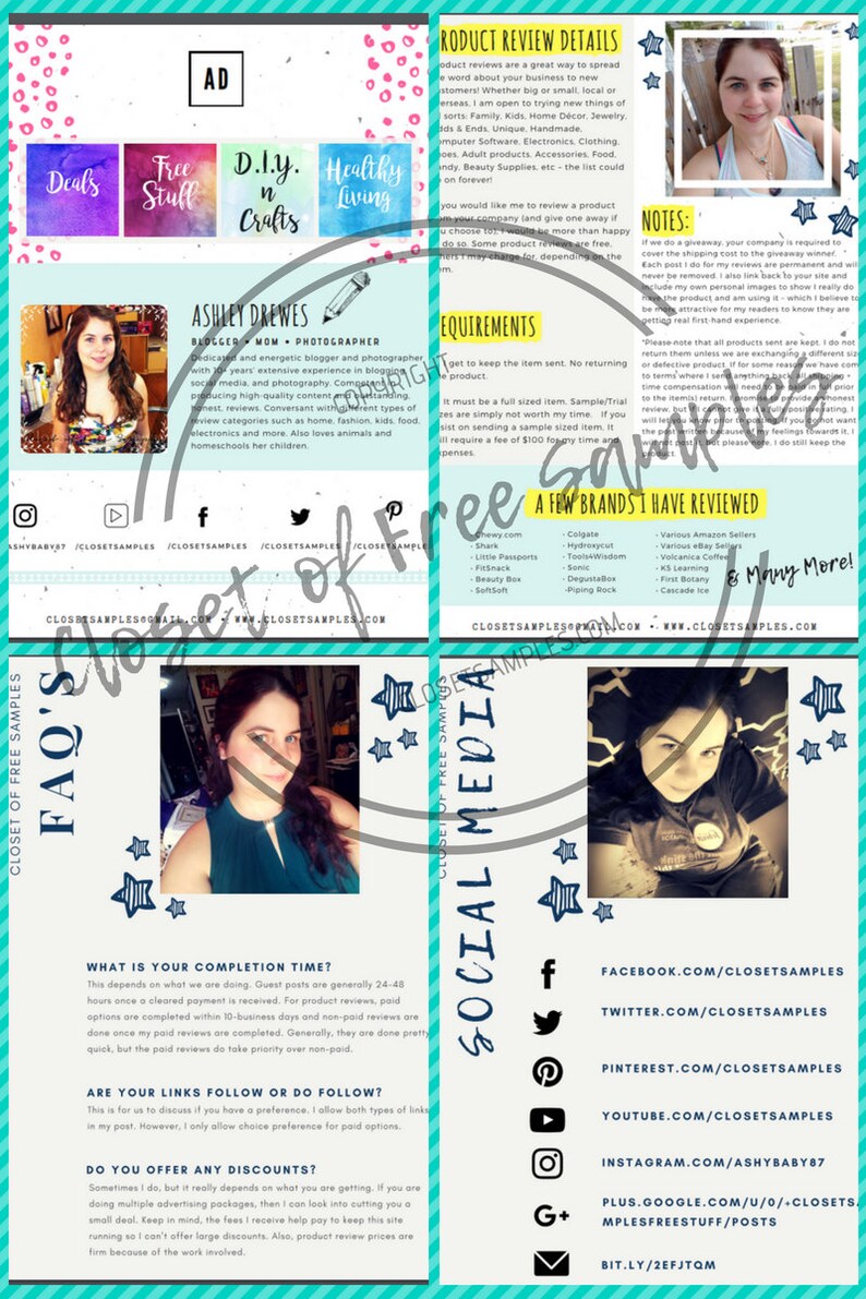 Professional Media Kit, Press Kit, Advertiser Kit, Blogger Kit , Etc ...