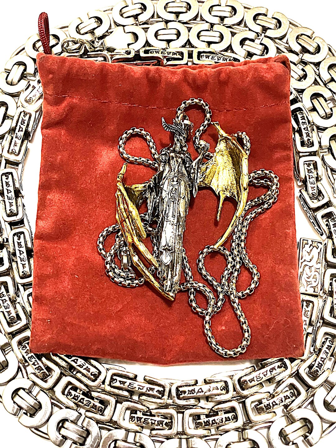 Metaphysical Metal Horned Fallen Angel Pendant - Etsy