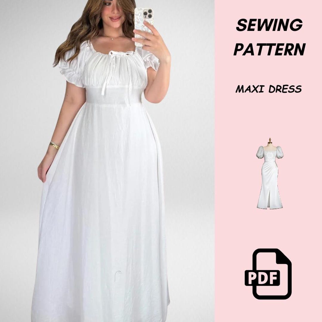 Victorian Nightgown Sewing Pattern PDF | Beginner Friendly Dress | A4 ...