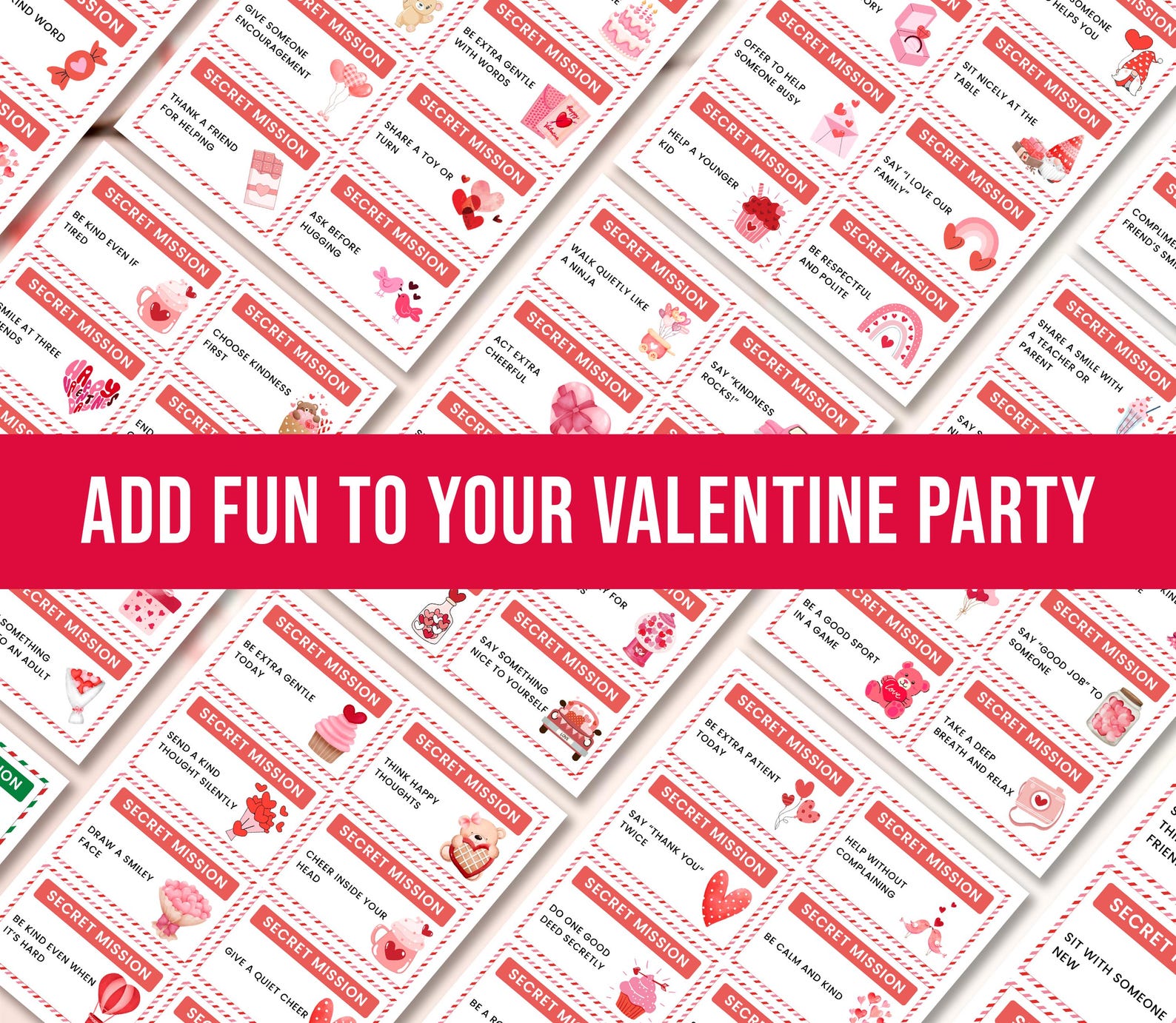 Valentine’s Day Secret Mission Game | Printable Valentine Party Game ...