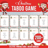 Christmas Taboo Game | Christmas Forbidden Words | Printable Christmas ...