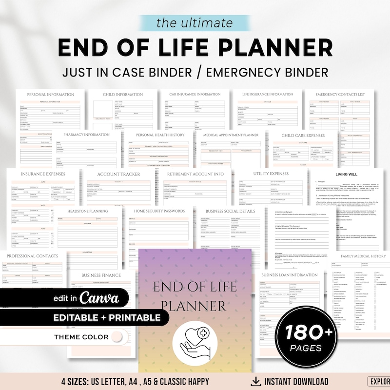 Legacy Planner Template - Etsy UK