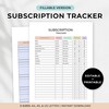 Subscription Tracker Printable PDF, Track Your Monthly Subscriptions ...