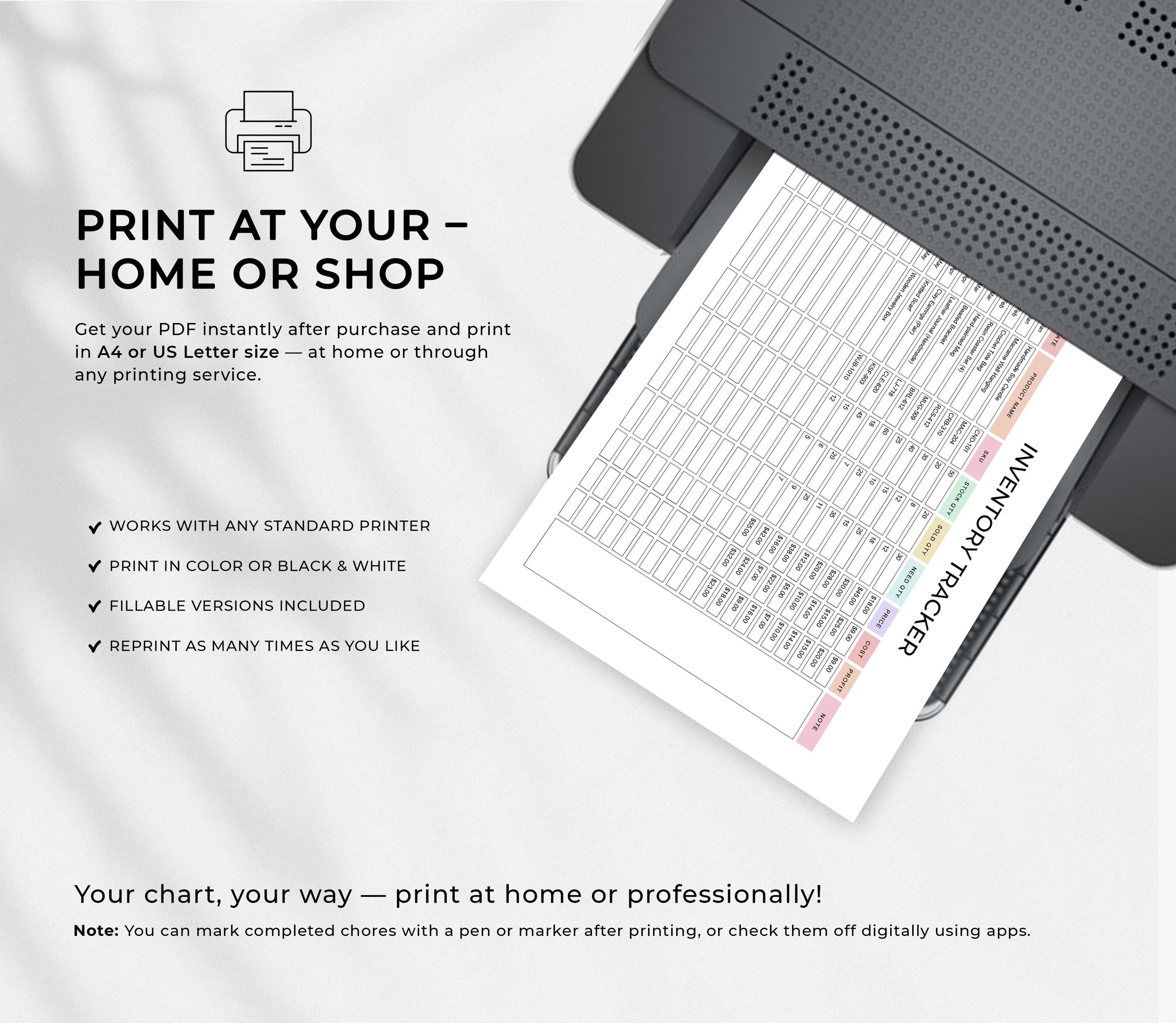 Editable Inventory Tracker, Business Product Inventory List, Inventory ...