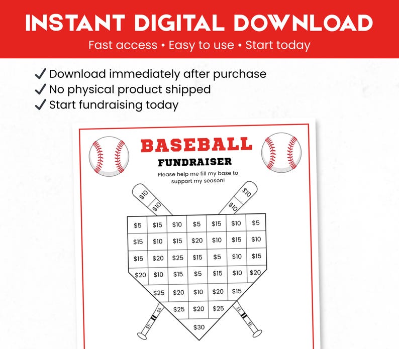 Editable Baseball Fundraiser Flyer, Fill My Base Baseball Fundraiser ...