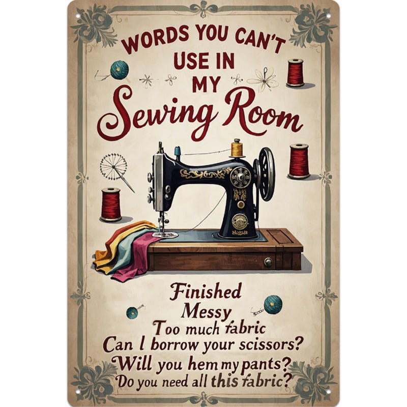 Tin Signs Sewing - Etsy