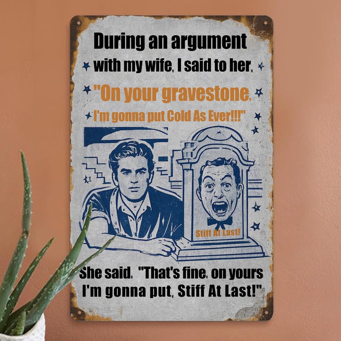 Funny Wife Argument Metal Sign: Vintage Humor Decor for Man Cave - Etsy