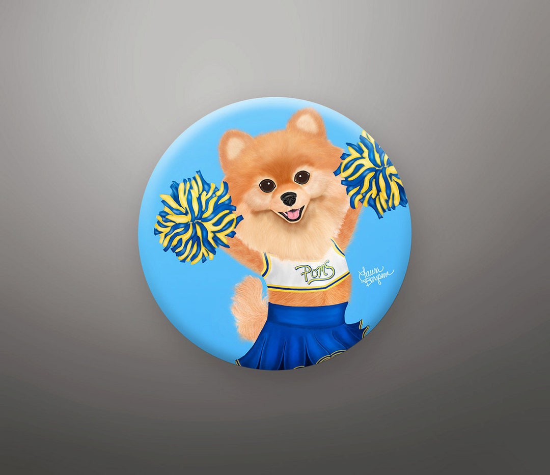 Pomeranian Fridge Magnet or Button, Dog Birthday Party, Birthday Party ...