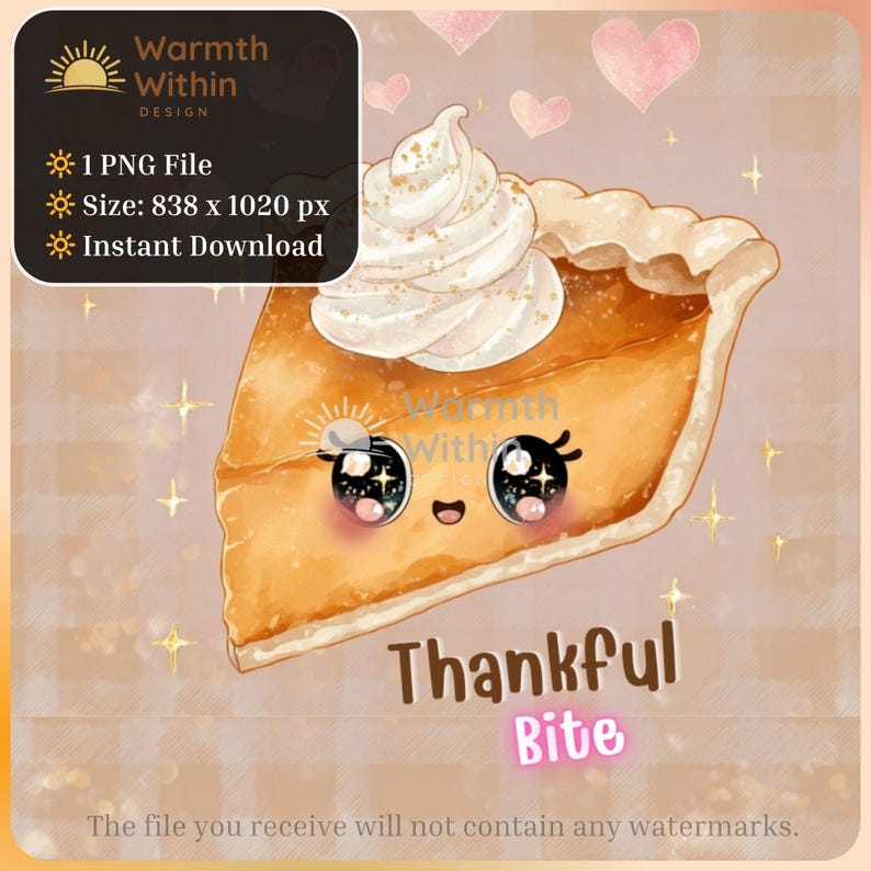 Kawaii Pumpkin Pie Apple Watch Face – Cute Thanksgiving Wallpaper ...