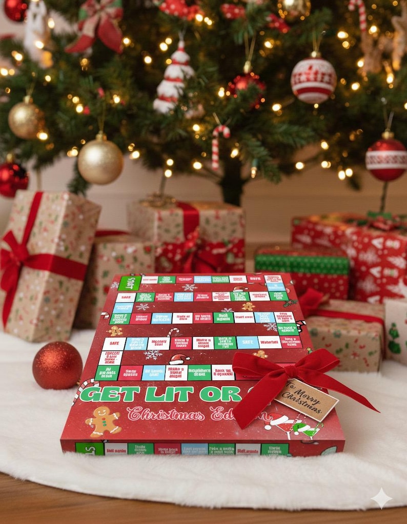 Printable Christmas Drinking Board Game, Holiday Party Game (digital ...