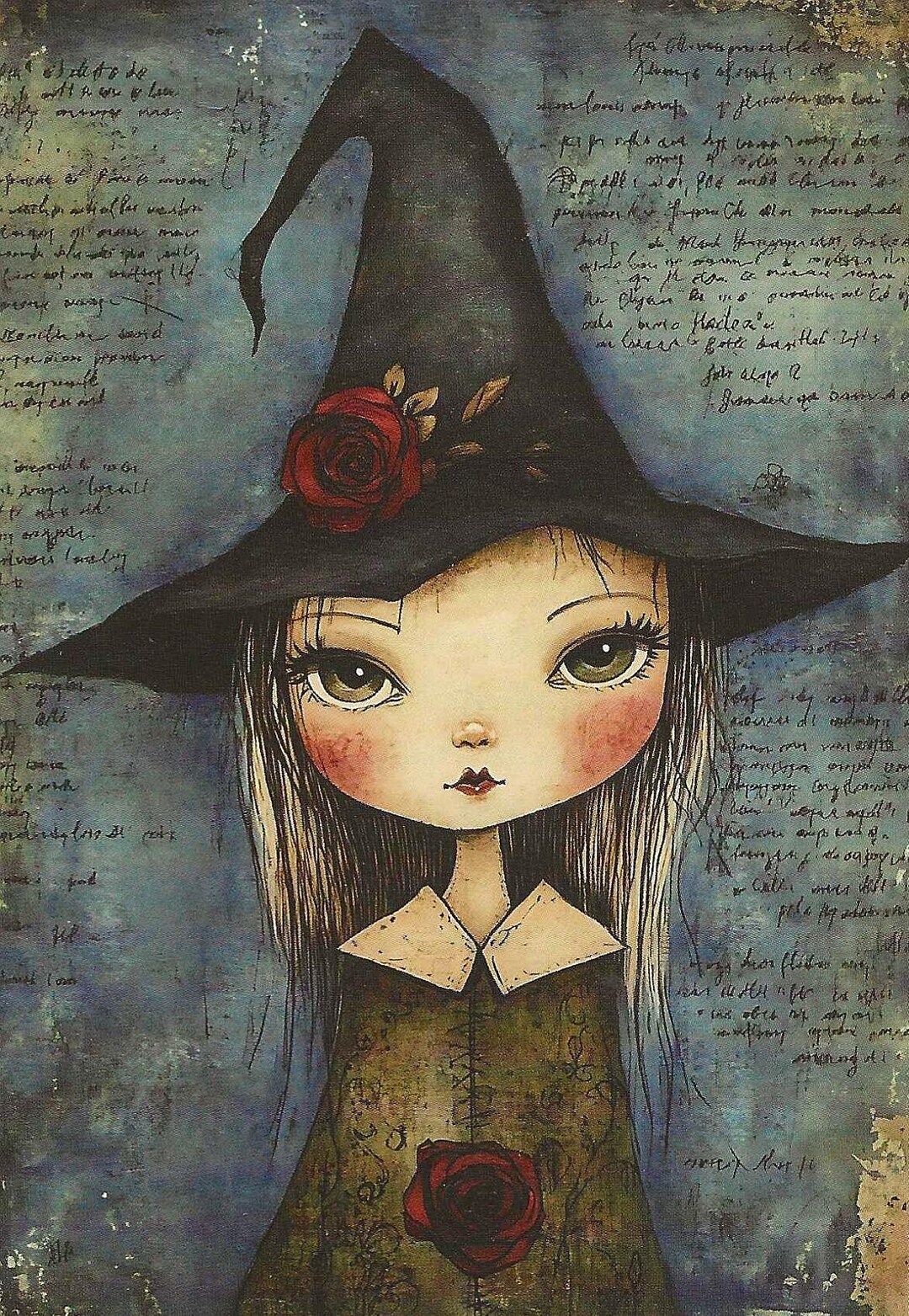 Vintage Witch Postcard: Gothic Halloween Stationery - Etsy