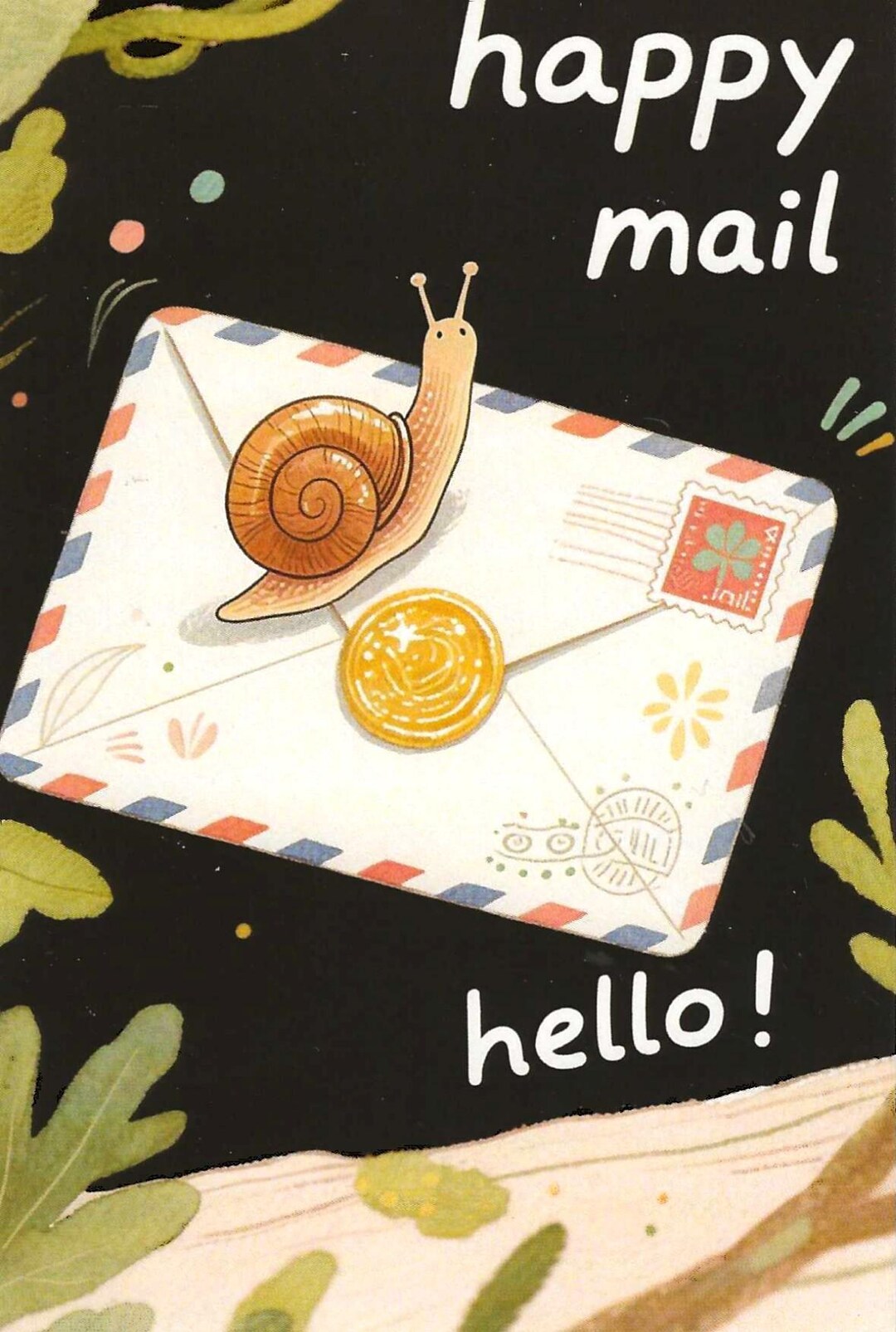 Happy Mail Postcard! Stationery for Pen Pals, Postcrossing and Snail ...