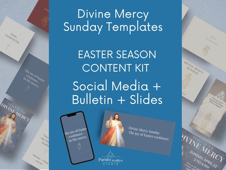 Divine Mercy Sunday Social Media Kit | Catholic Canva Templates ...
