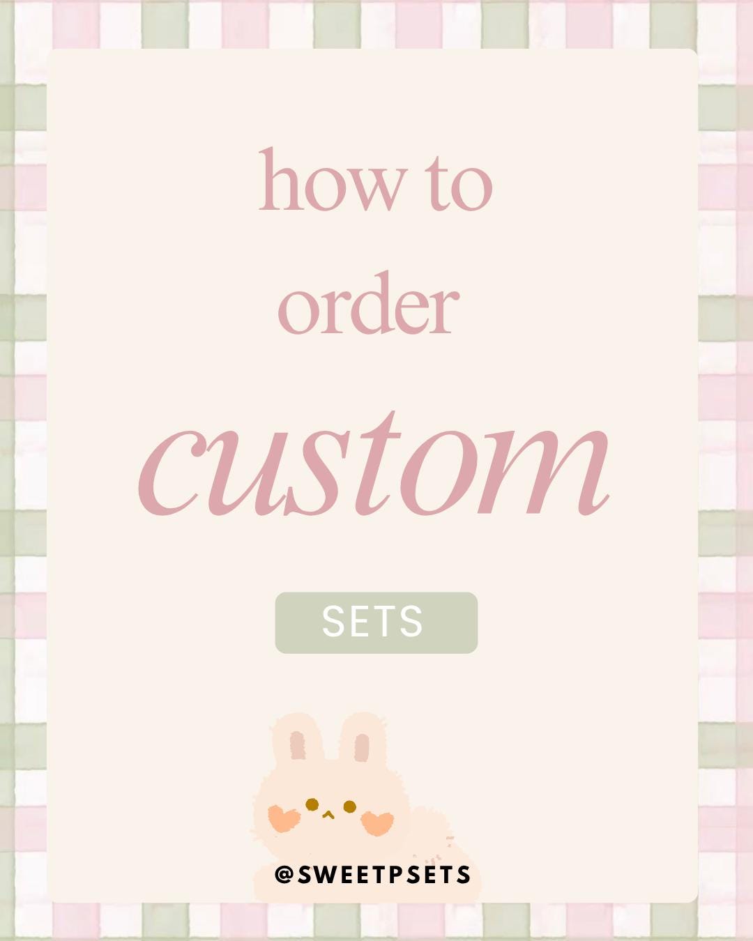 Custom Set Order - Etsy