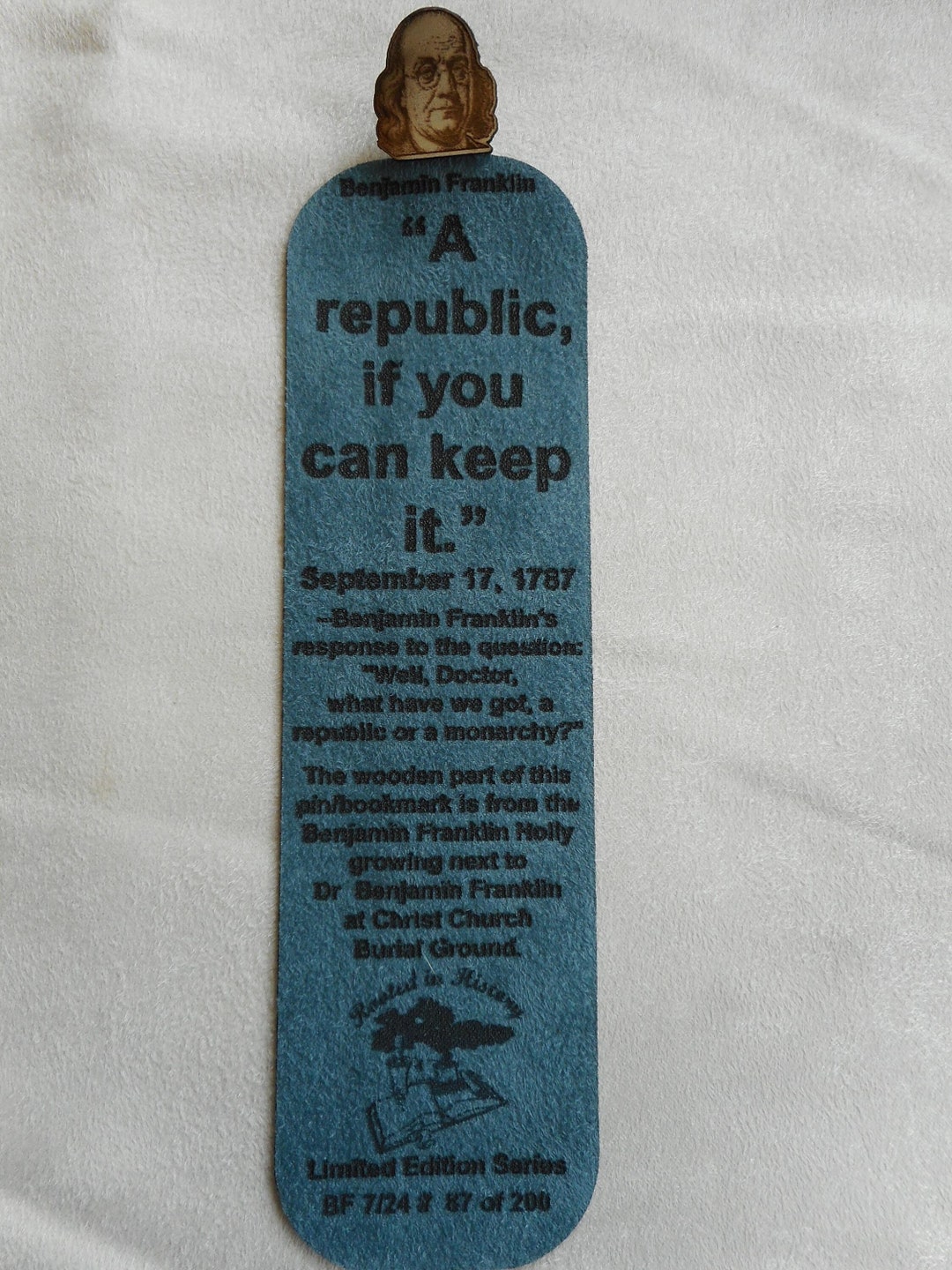 A Republic If You Can Keep It” Benjamin Franklin Quote Limited Edition ...