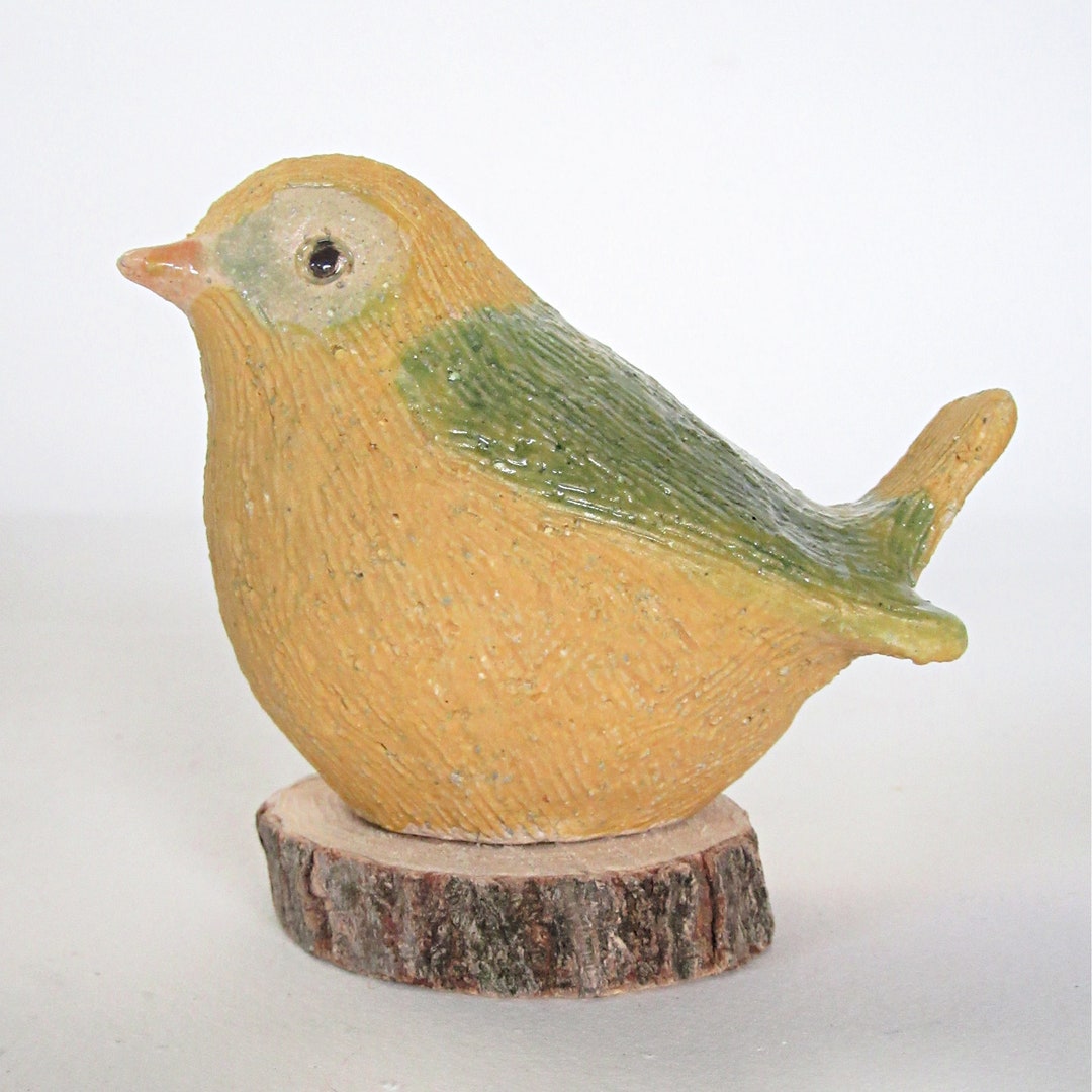 Yellow Ceramic Bird - Etsy
