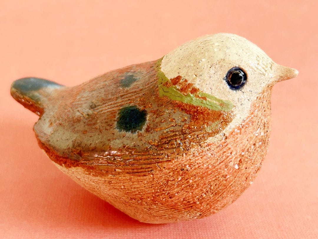 Handmade Pottery Bird - Etsy