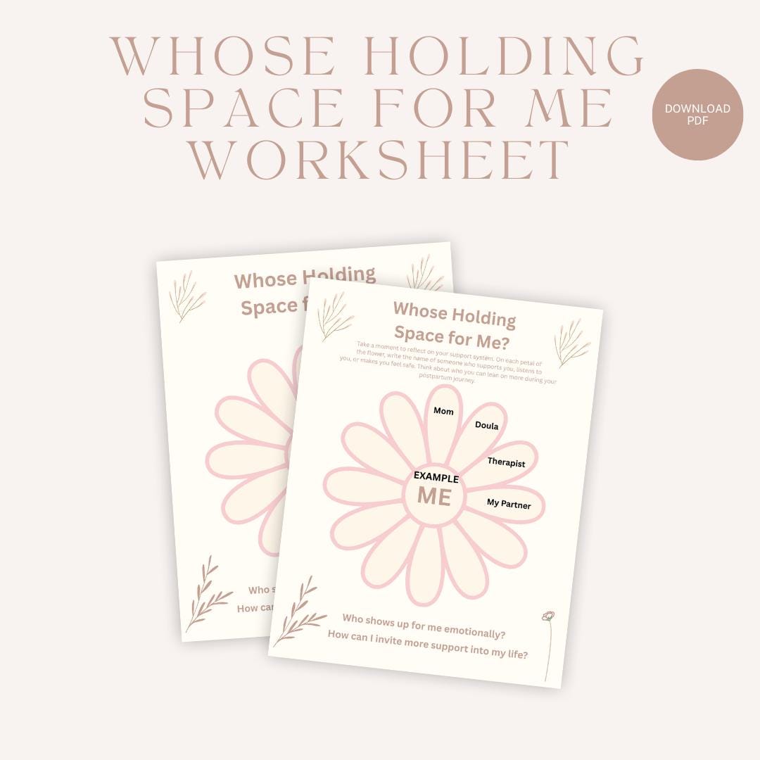Postpartum Support Worksheet - Etsy