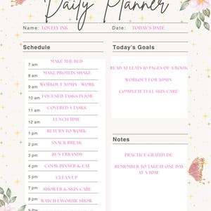 Floral Planner Template - Etsy