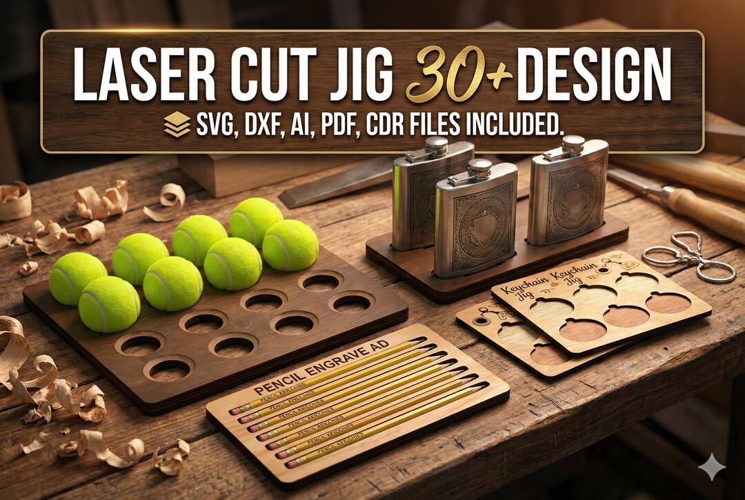 Laser Cut Jig Bundle for Precision Engraving Templates - Etsy