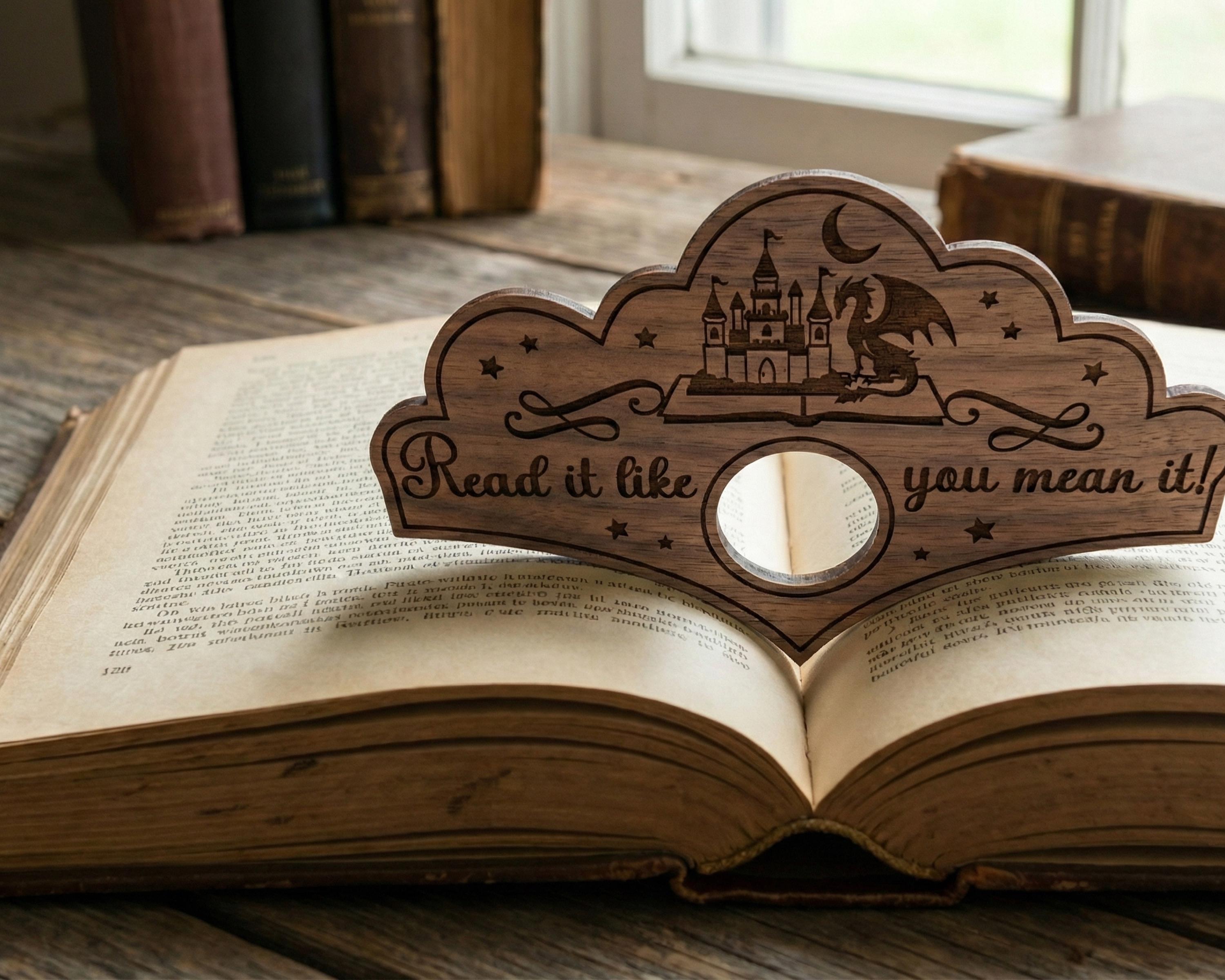 Book Page Holder SVG Thumb Spreader Book Buddy LASER CUT - Etsy