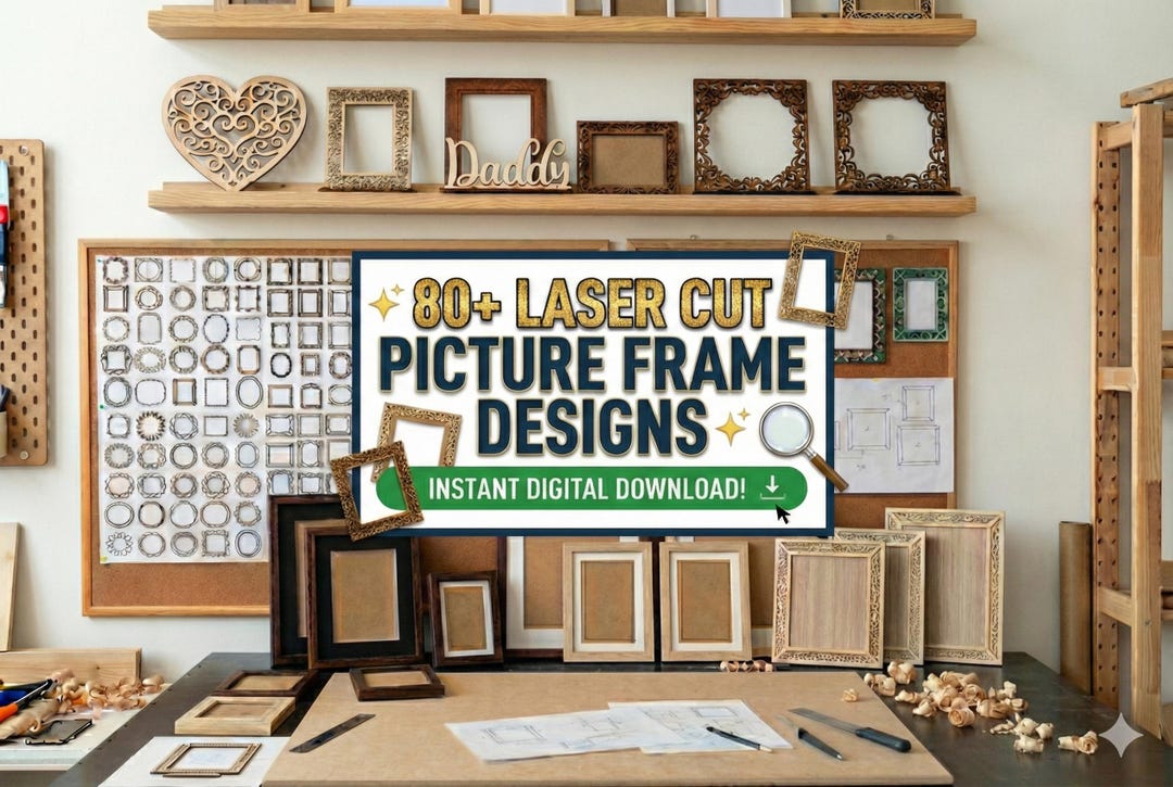 Lazer Cut Picture Frame SVG | Multi-size Photo Bundle (digital Download ...