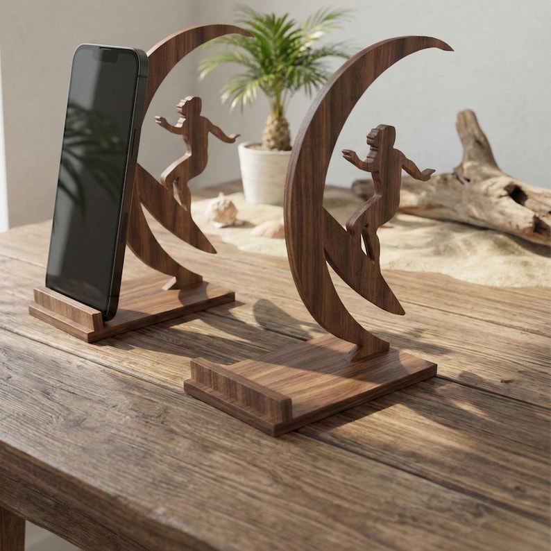 Laser Cut Phone Stand SVG for Wooden Desk Holders - Etsy New Zealand