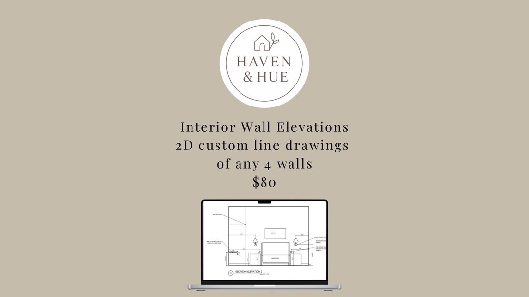 Interior Elevations for One Room or 4 Walls - Etsy