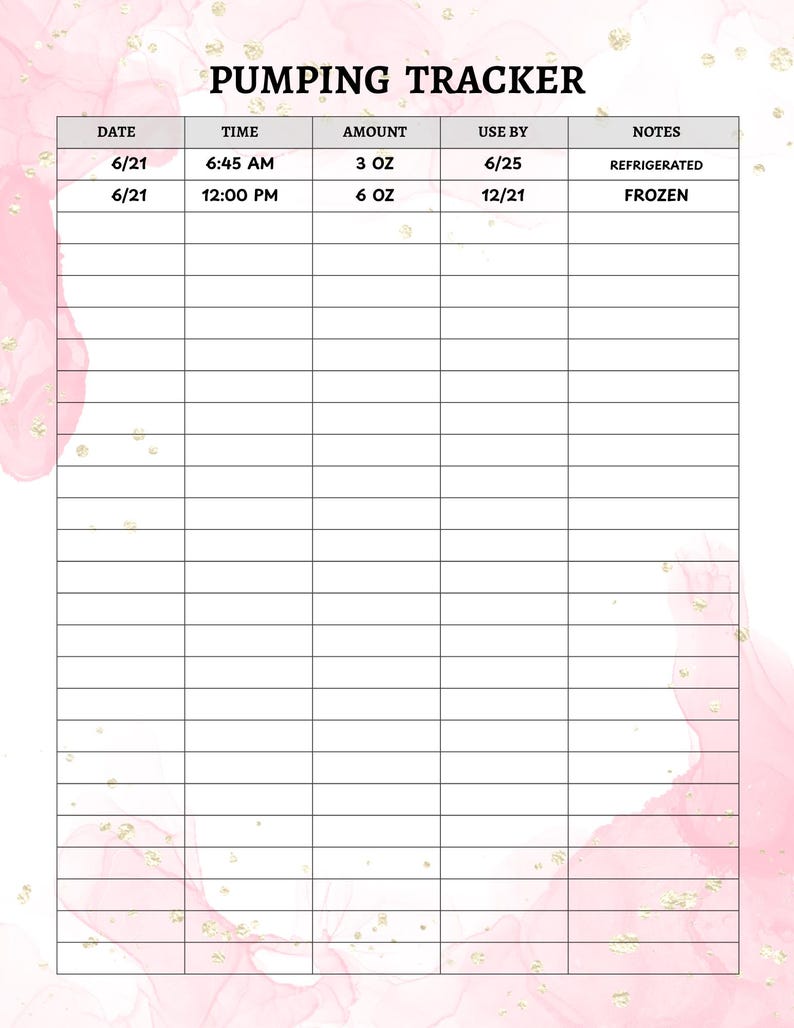 Printable Newborn Planner | Baby Girl Pink | Digital Baby Care Tracker ...