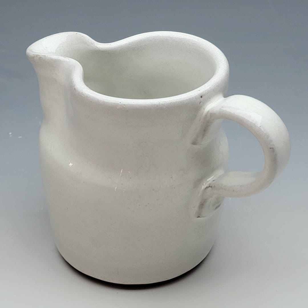 WHITE SERVER PITCHER, Melted Butter Server, Holds a Cup, Small Gravy ...