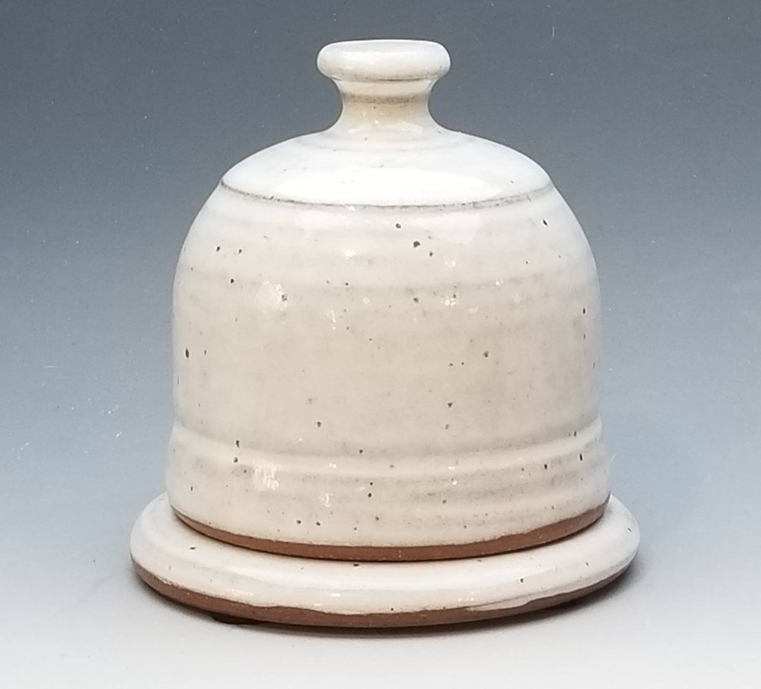 Butter Dish, FREE SHIPPING, White Ceramic Handmade, Butter Keeper, in ...