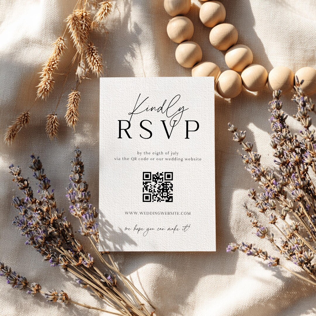 Luxury RSVP Card Template, Editable DIY Wedding Response Card ...