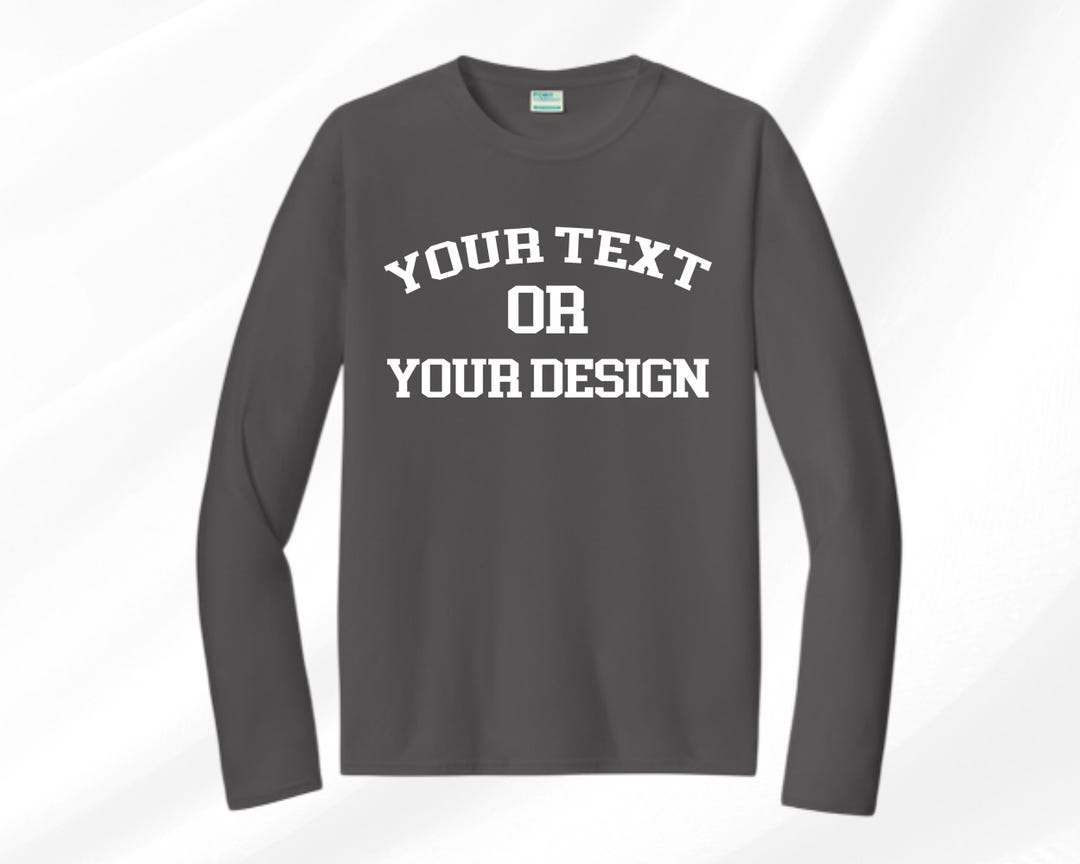 Custom Long Sleeve, Personalized Logo Long Sleeve T-shirt, Customized ...