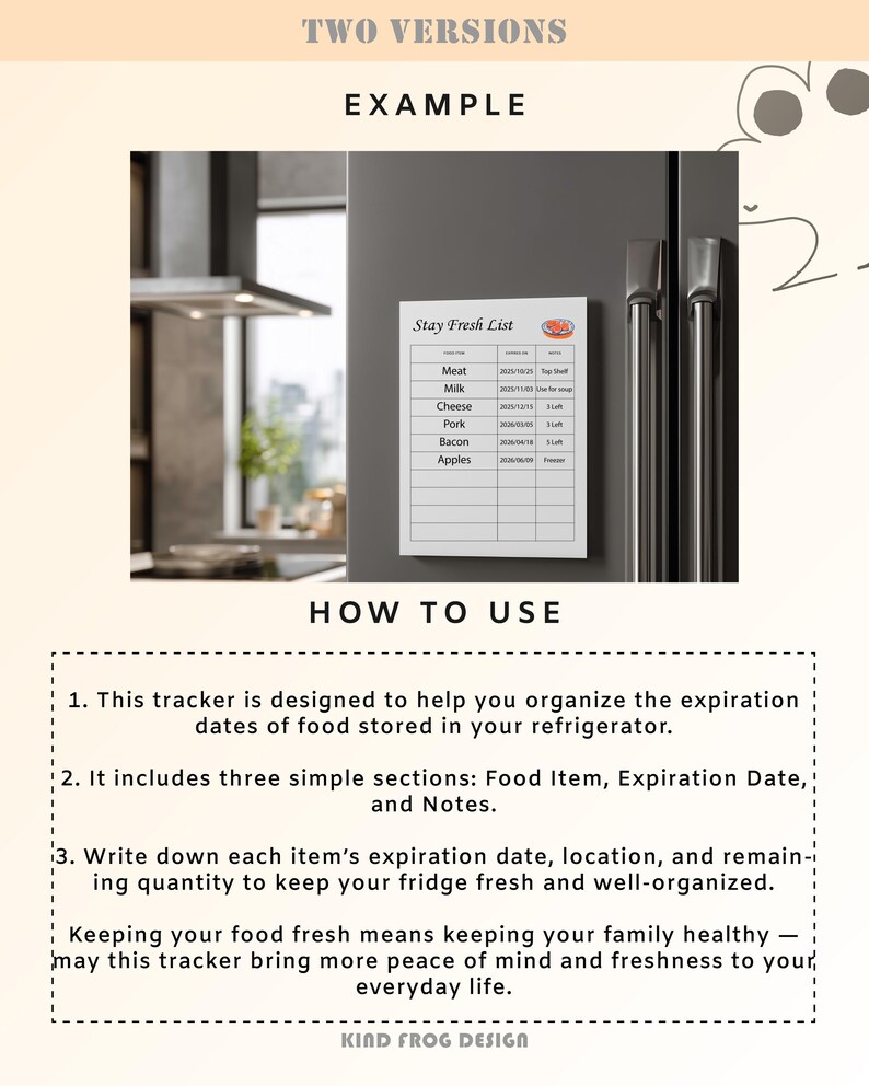 Stay Fresh Tracker | Printable Food Expiration Date List | Pantry ...
