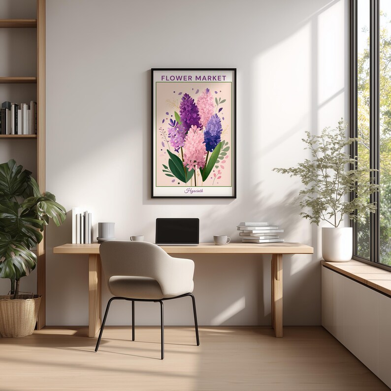 Hyacinth Poster – Hyacinth Print – Flower Wall Art – Hyacinth ...