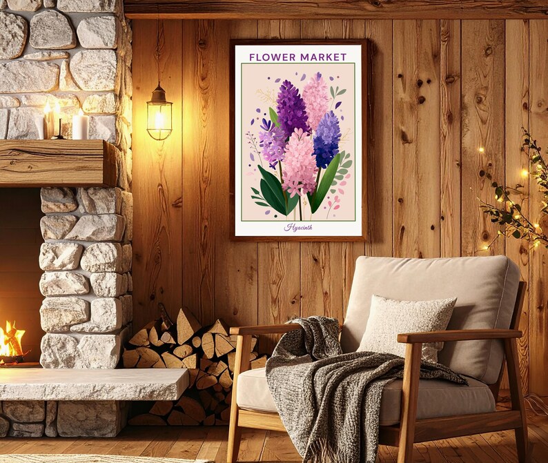 Hyacinth Poster – Hyacinth Print – Flower Wall Art – Hyacinth ...