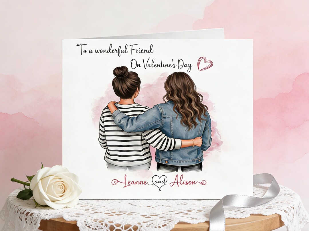 Valentine's Day Friendship Card,best Friends Greeting Card ...
