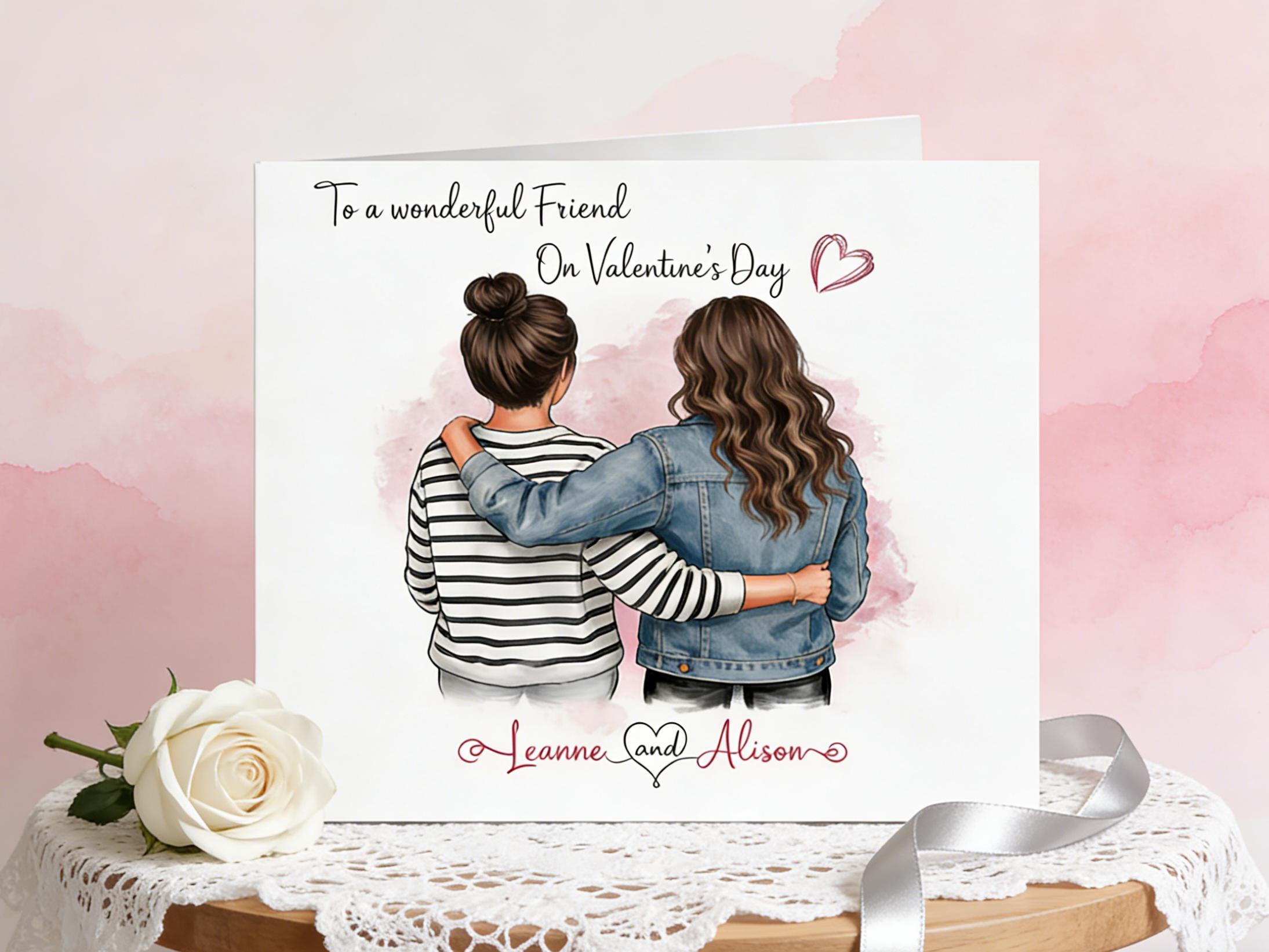 Valentine's Day Friendship Card,best Friends Greeting Card ...