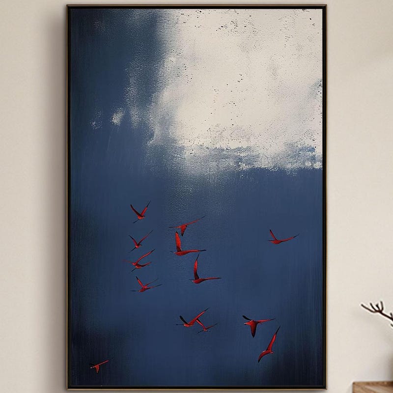 Flying Bird Painting - Etsy