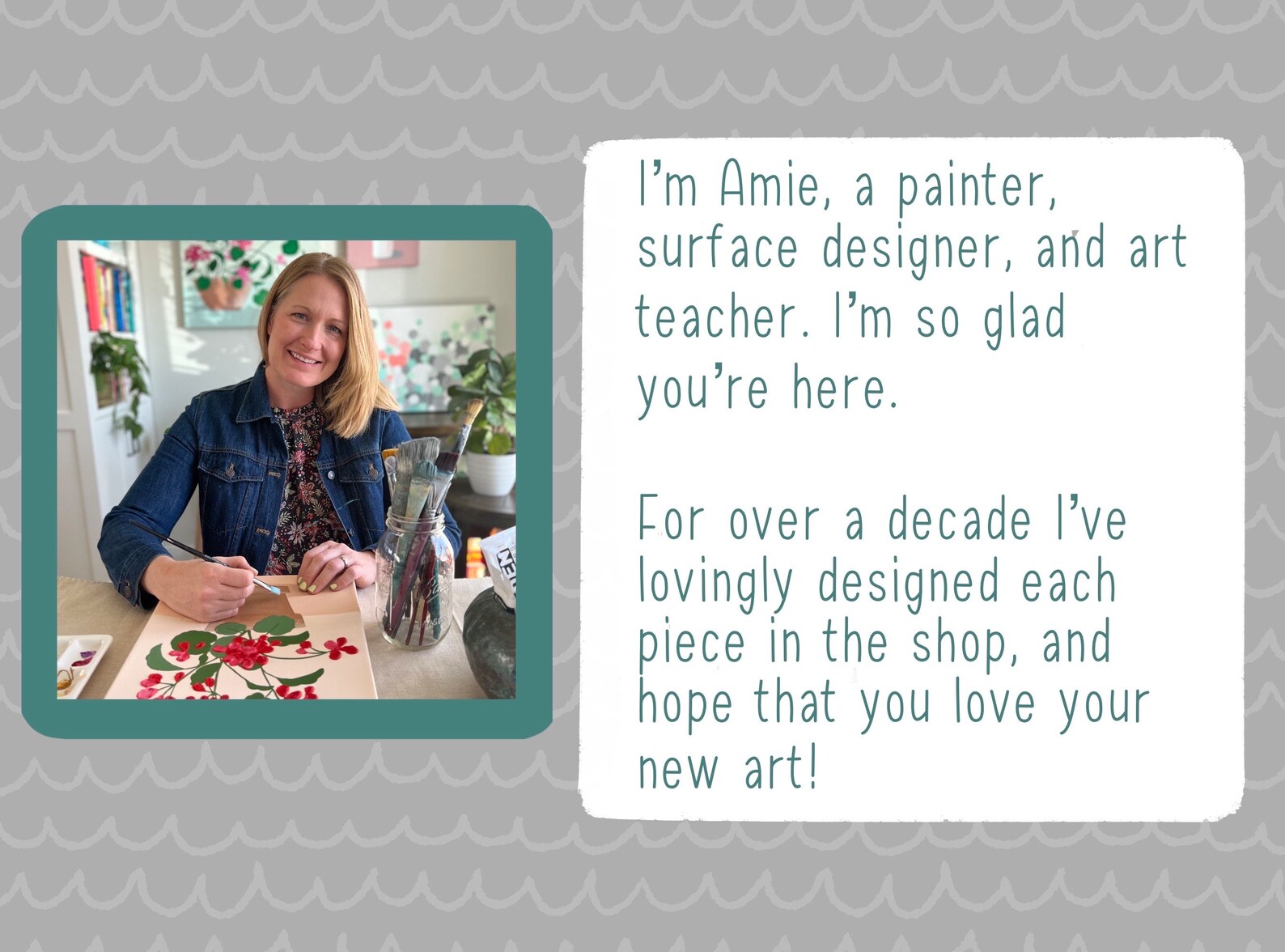 Navy Blue Turquoise Yellow and Gray Textured Painting - Etsy