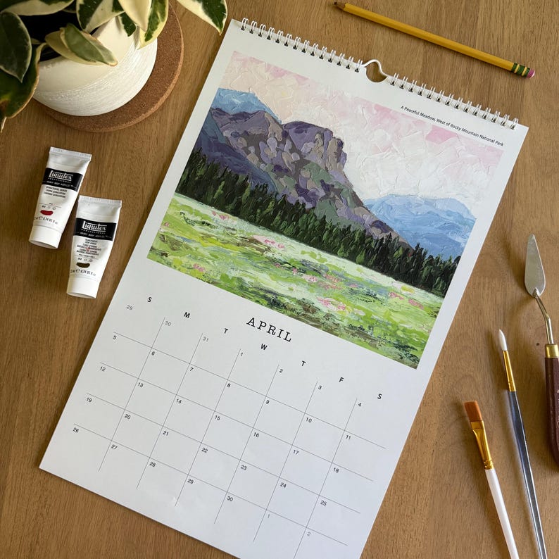 2026 Mountain Landscape Wall Calendar: 8x10 Art Prints, Double Sided - Etsy