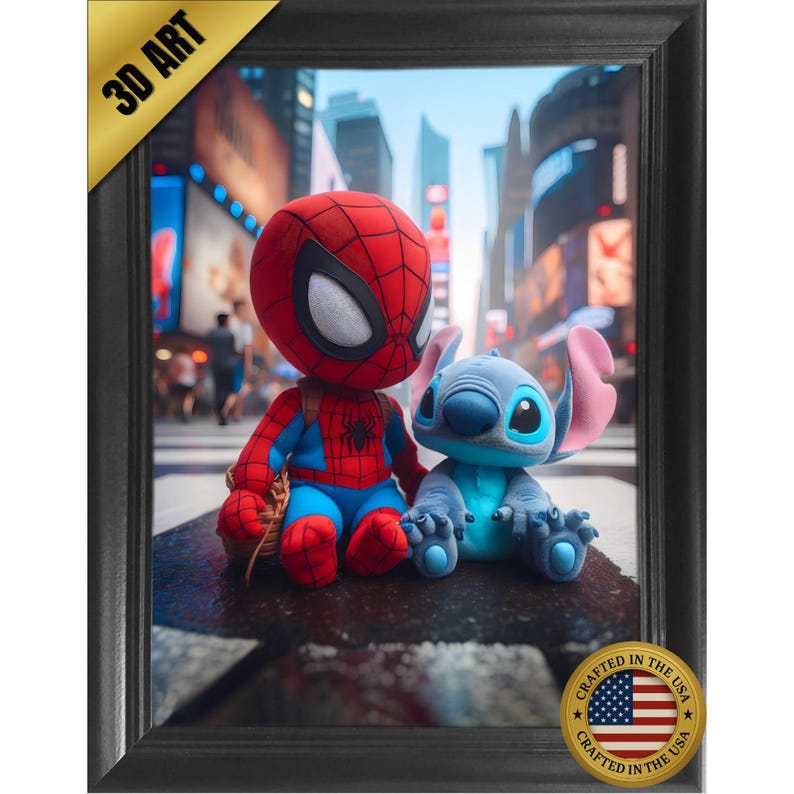 3D Hero and Alien Lenticular Flip Poster, Anime-inspired Motion Wall ...