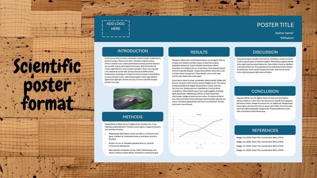 A0 Landscape Poster Template, Scientific Poster Template, Academic ...