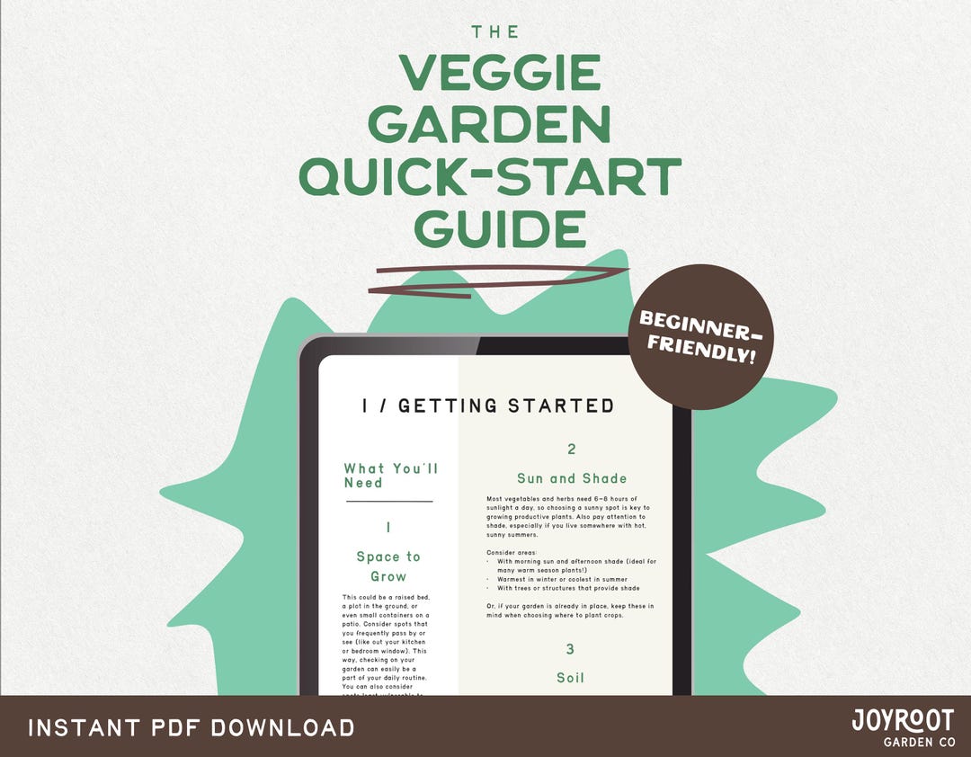 Vegetable Garden Planner PDF: Step-by-step Planting Guide (digital ...