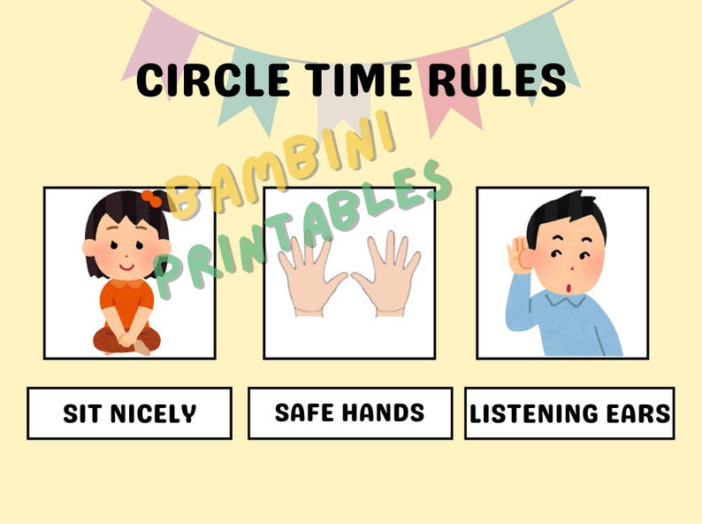 Toddler Visual Supports | First-then Board, Wait Card, Circle Time ...