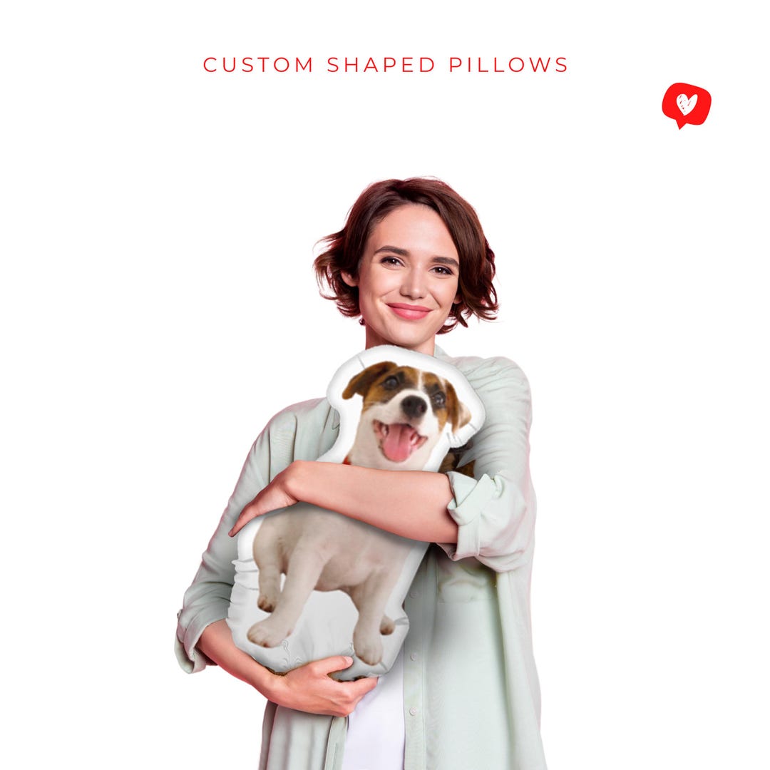 Custom Jack Russell Terrier Shaped 3D Pillow From Photo | Personalized ...